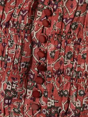 MARANT ETOILE Briane Printed Georgette Maxi Dress - Red