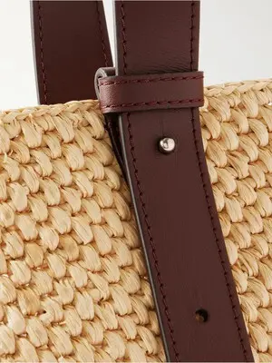 Lié Studio Bianca Large Leather-trimmed Raffia Tote - Neutrals