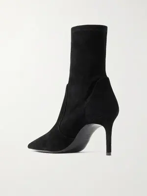 STUART WEITZMAN Power Suede Ankle Boots - Black