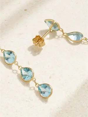 Jia Jia Chakra Topaz Earrings - Blue