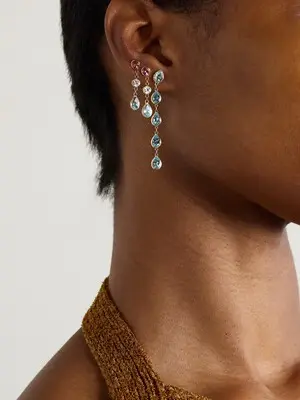 Jia Jia Chakra Topaz Earrings - Blue