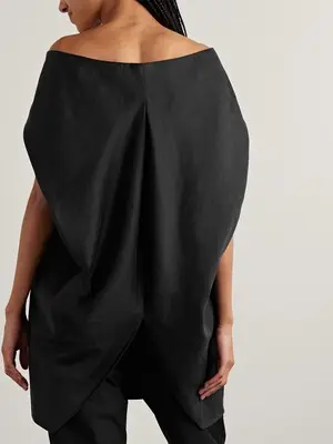 THE ROW Pallenberg Off-the-shoulder Wool-blend Blouse
