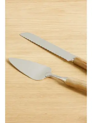 Brunello Cucinelli Stainless Steel And Horn Serving Set