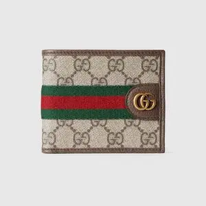 Gucci Ophidia Bi-fold Wallet Gg Canvas - Beige
