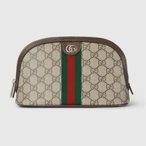 Gucci Ophidia Small Cosmetic Case Gg Canvas - Beige