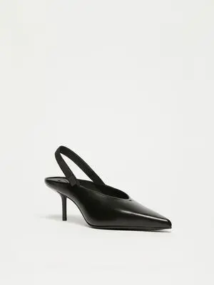 Max Mara Leather Slingback Mules
