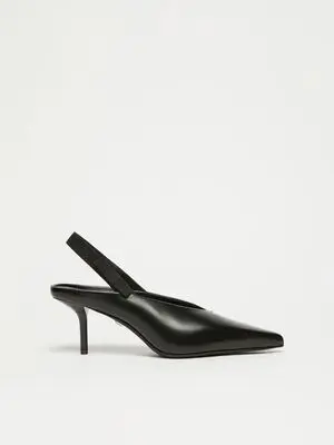 Max Mara Leather Slingback Mules
