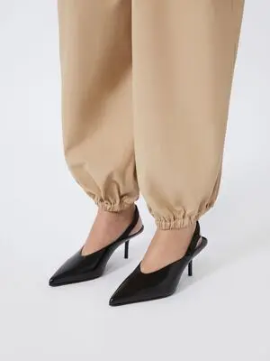 Max Mara Leather Slingback Mules