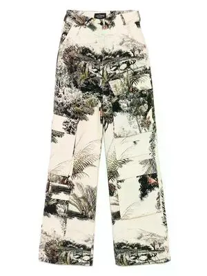 ISABEL SANCHIS Landscape Print Cargo Pants