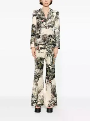 ISABEL SANCHIS Printed Wide Leg Trousers