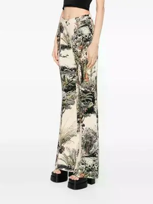 ISABEL SANCHIS Printed Wide Leg Trousers