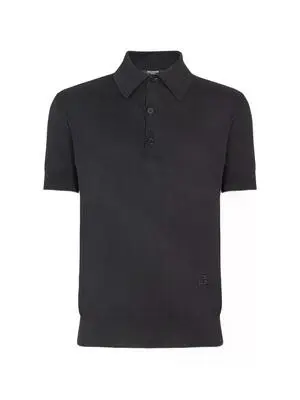Balmain Short-sleeve Polo Shirt - Black