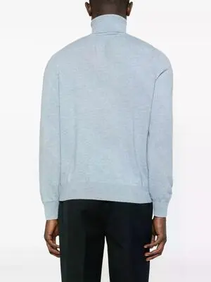 Brunello Cucinelli Cashmere High Neck Sweater - Blue