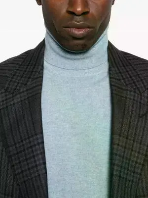Brunello Cucinelli Cashmere High Neck Sweater - Blue