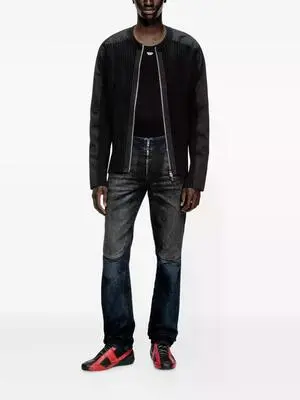 DIESEL® K-matty Ribbed Zip-up Cardigan - Black