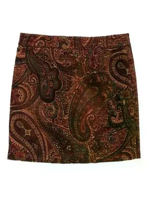 Chloé Paisley-print Mini Skirt - Red