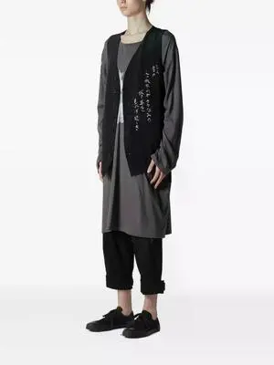 Yohji Yamamoto Button-up Text Gilet