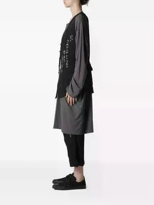 Yohji Yamamoto Button-up Text Gilet