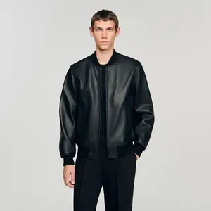 Sandro Leather Jacket - Black