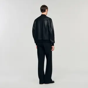 Sandro Leather Jacket - Black