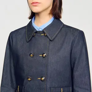 Sandro Denim Tailored Jacket - Deep Blue