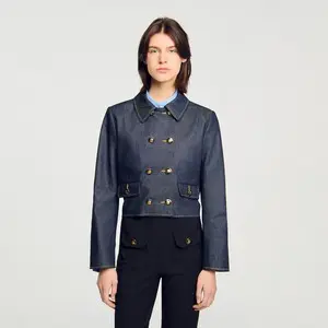 Sandro Denim Tailored Jacket - Deep Blue