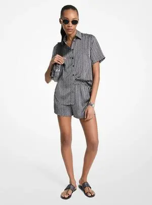 Michael Kors Mk2000 Logo Camp Shirt