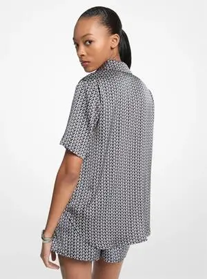 Michael Kors Mk2000 Logo Camp Shirt