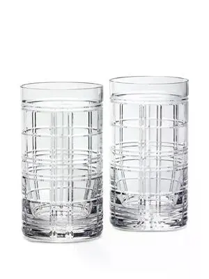 Ralph Lauren Hudson Plaid Barware Collection - White