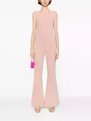 ISABEL SANCHIS Boatneck Flare Jumpsuit