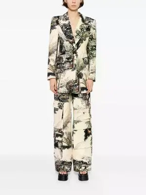 ISABEL SANCHIS Landscape Print Blazer