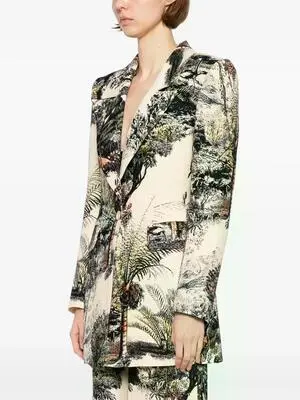 ISABEL SANCHIS Landscape Print Blazer