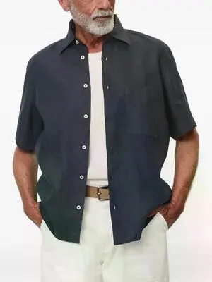 Marc O'polo Short-sleeve Button-up Shirt - Blue