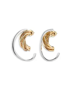 Demarson Chelsea Hoop Earrings - Two Tone