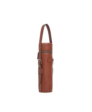 KORCHMAR Bellevue Leather Single Bottle Bag - Brown