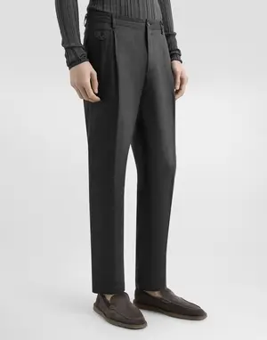 Dolce & Gabbana Washed Linen Canvas Trousers - Grey