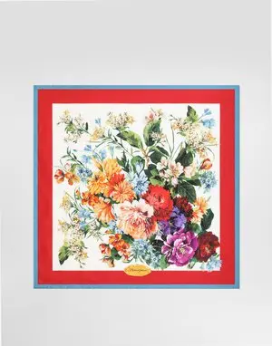 Dolce & Gabbana 70x70 Silk Twill Foulard - Multicolor