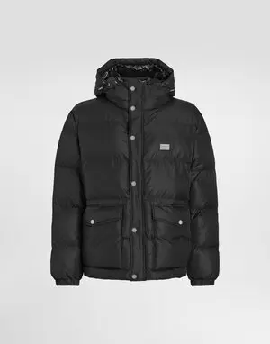 Dolce & Gabbana Quilted Nylon Down Jacket - Black