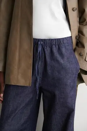 Cos Wide-leg Drawstring Denim Pants