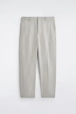 Cos Relaxed Tapered Linen Pants - Green