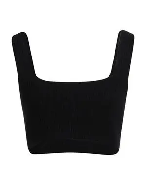 A PAPER KID Knitted Crop Top - Black