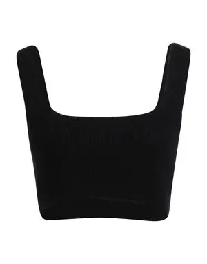 A PAPER KID Knitted Crop Top - Black
