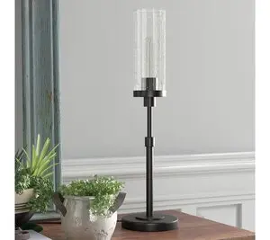 HUDSON&CANAL Frieda 26.68' Tall Table Lamp With Glass Shade - One-color