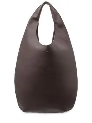 A.p.c. Le Neige Grain Leather Tote Bag - Tonka
