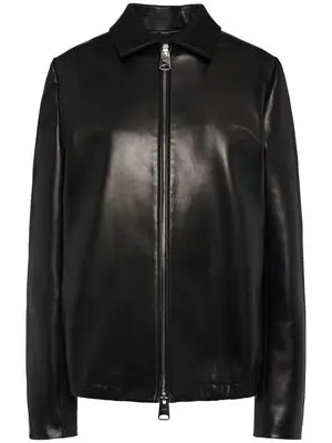 Khaite Jackson Zip-up Leather Jacket - Black
