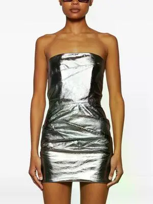 Attico Mirror Mini Dress - Silver