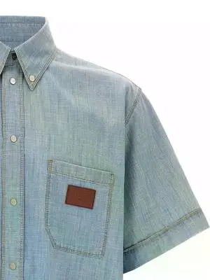 Fendi Chambray Short-sleeve Shirt