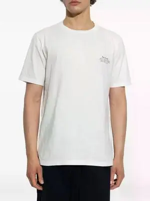 Paul Smith Text-embroidered Crew-neck T-shirt - White