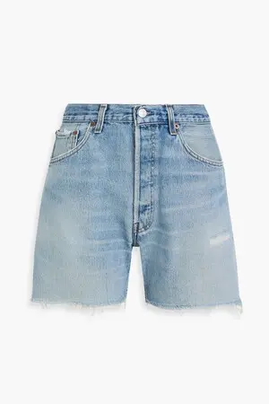 RE/DONE WITH LEVI'S Distressed Denim Shorts