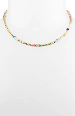 Nordstrom Beaded Necklace - Multi- Gold